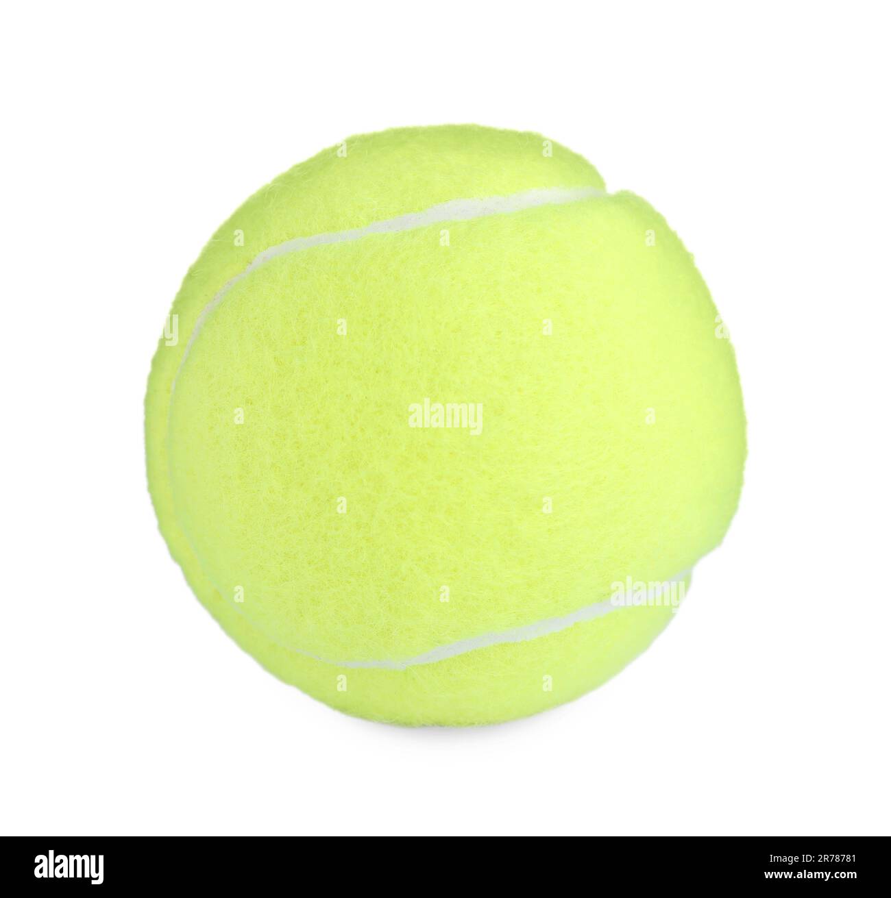 Bright green tennis ball isolated on white Stock Photo - Alamy