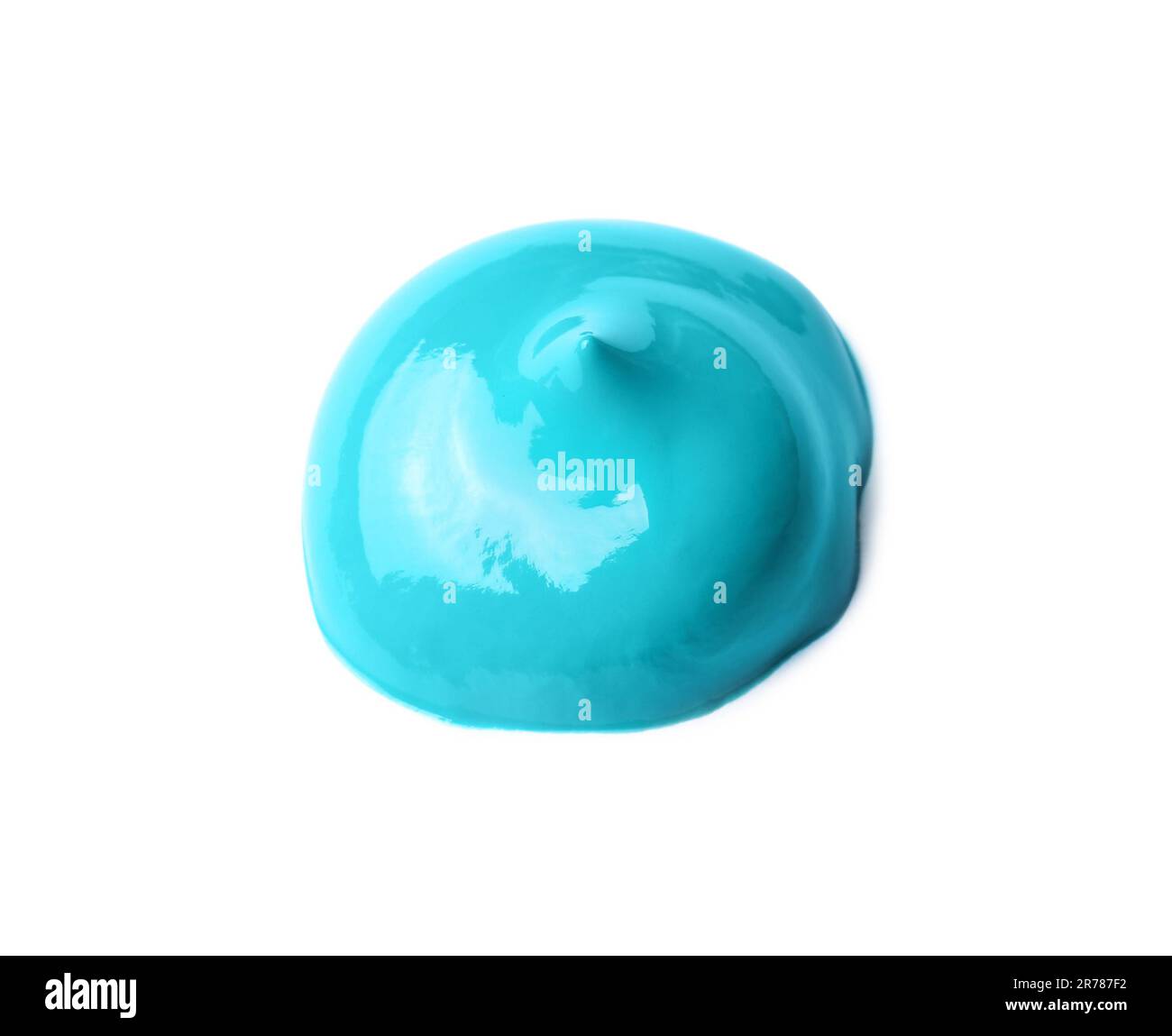 Sample of turquoise paint on white background, top view Stock Photo - Alamy