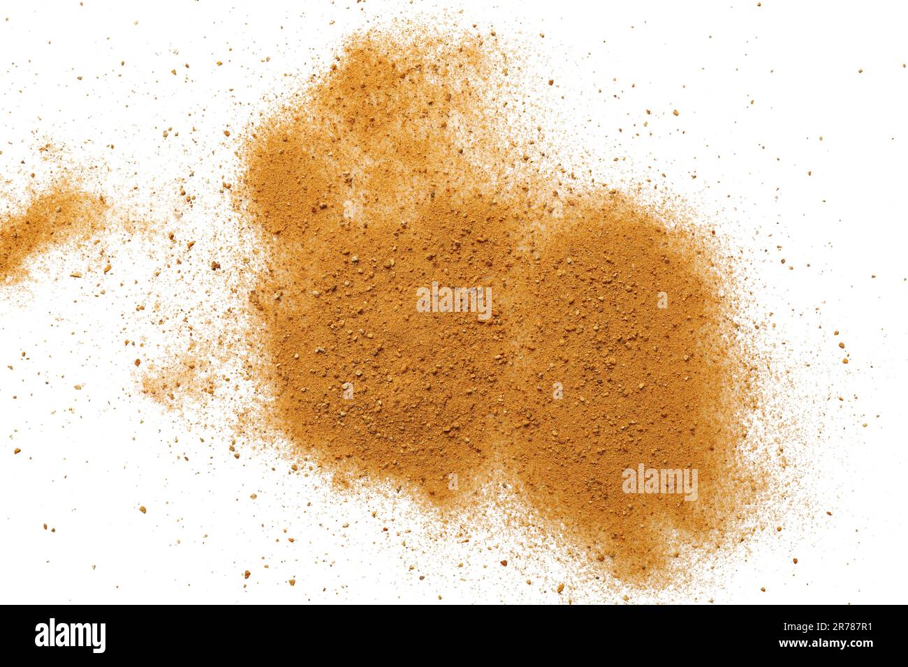 Pile of brown dust scattered on white background Stock Photo - Alamy