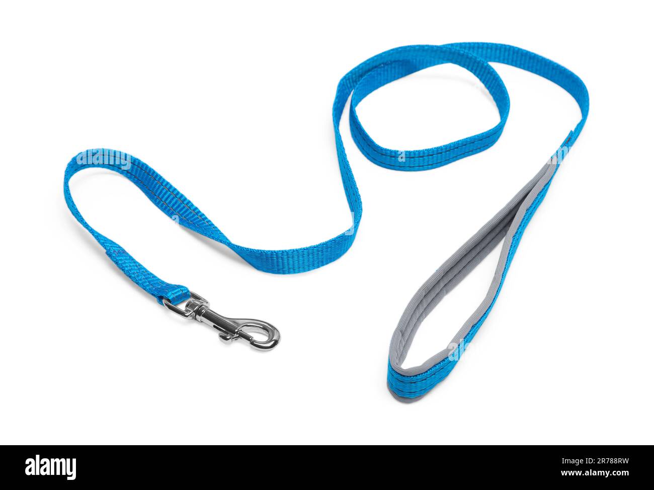 Light blue dog leash isolated on white Stock Photo - Alamy