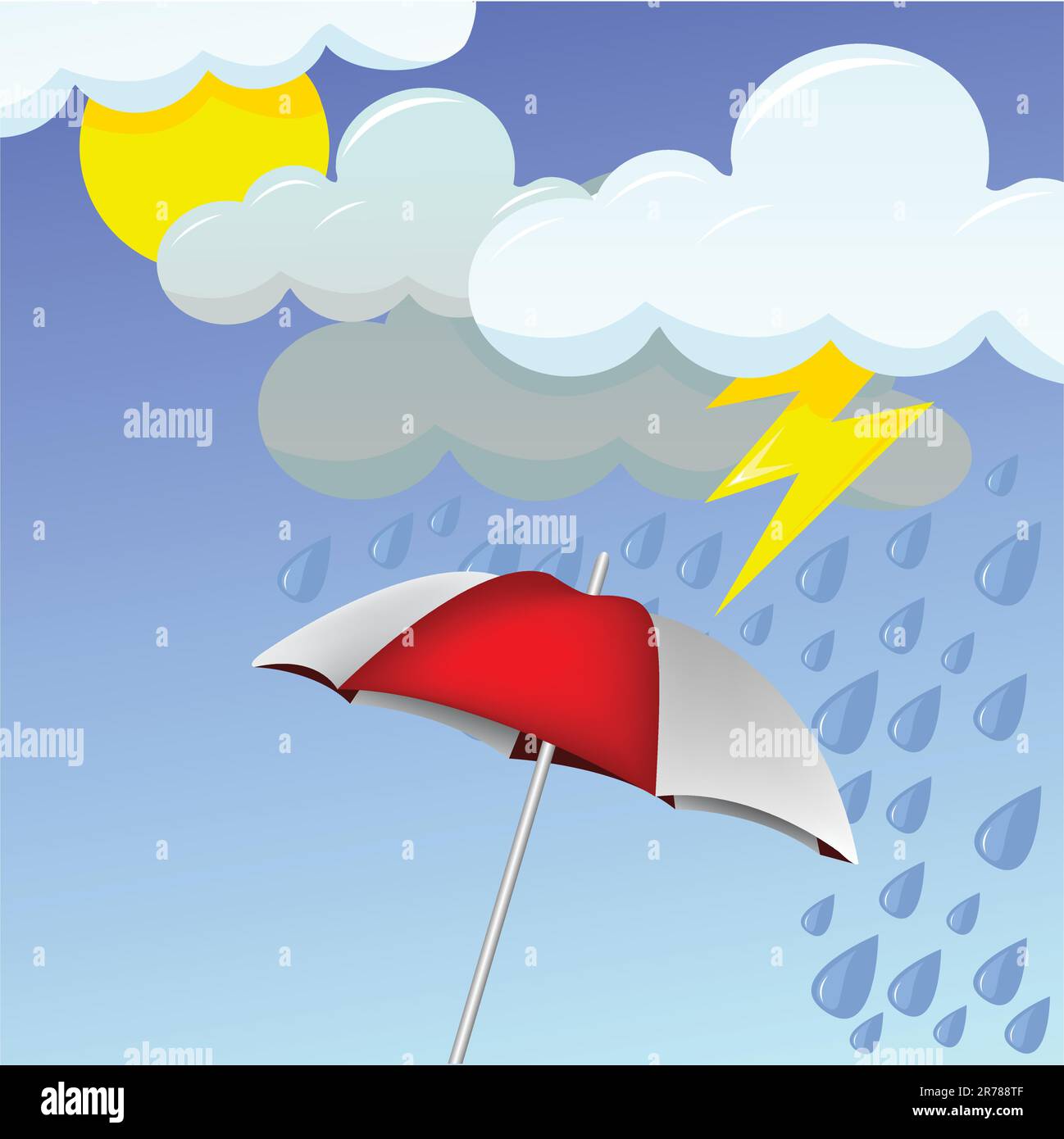 Rain rainy day daytime Stock Vector Images - Alamy