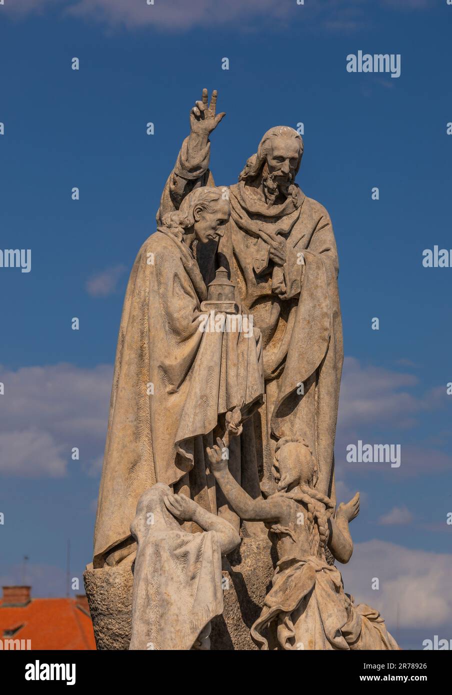 PRAGUE, CZECH REPUBLIC, EUROPE - Statues of Saint Cyril and Saint ...