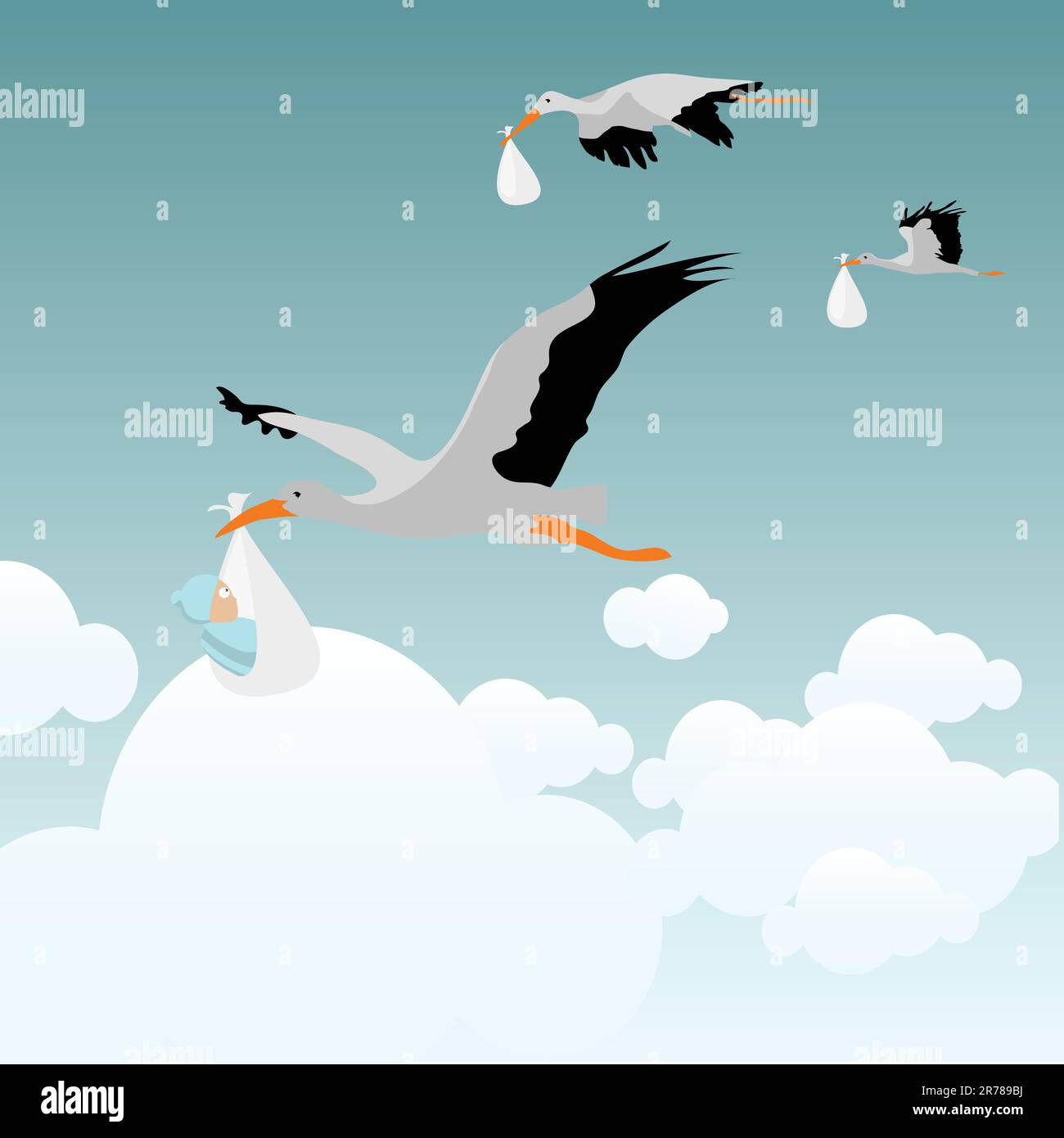 vector illustration of storks Stock Vector Image & Art - Alamy