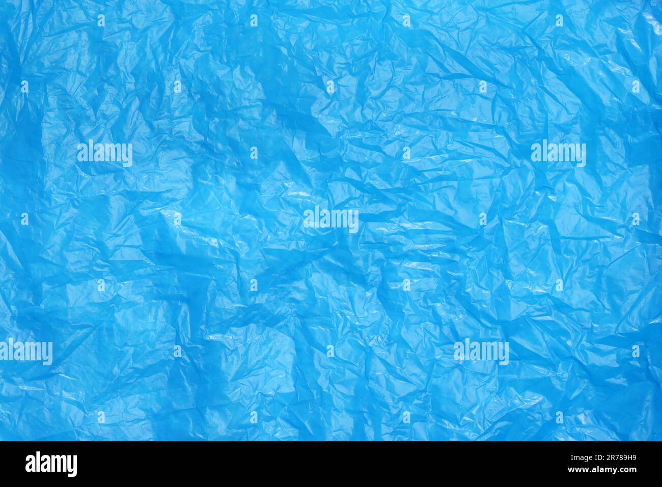 Blue crumpled plastic bag texture hi-res stock photography and images ...