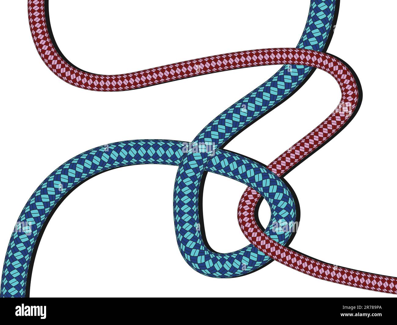 climbing ropes against white background, abstract vector art ...