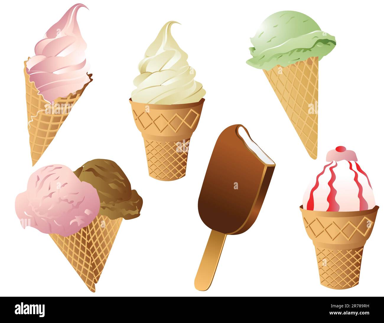 Strawberry Ice Cream Cone Clipart