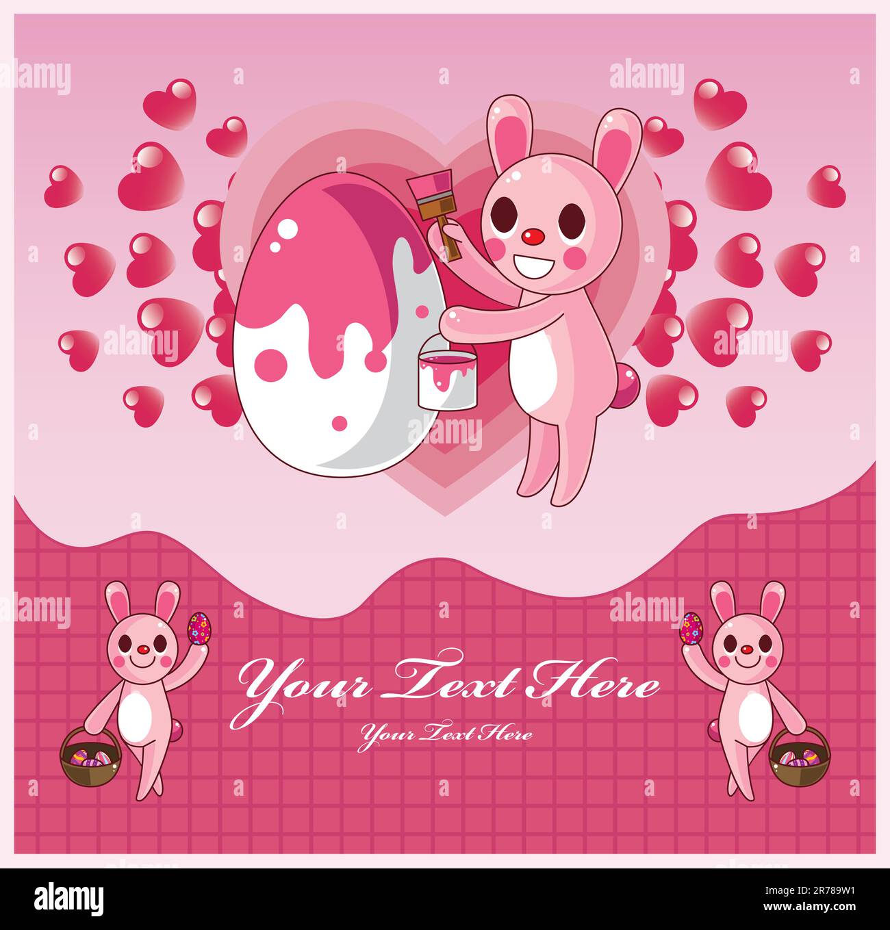 Toy rabbit frame on Stock Vector Images - Alamy