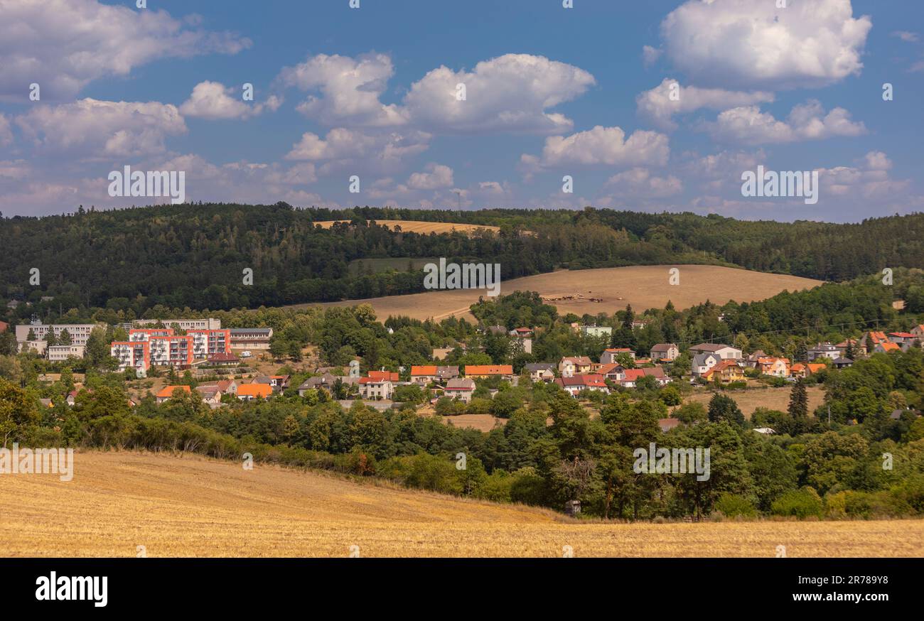 PLASY, CZECH REPUBLIC, EUROPE - Rural landscape next to town of Plasy ...