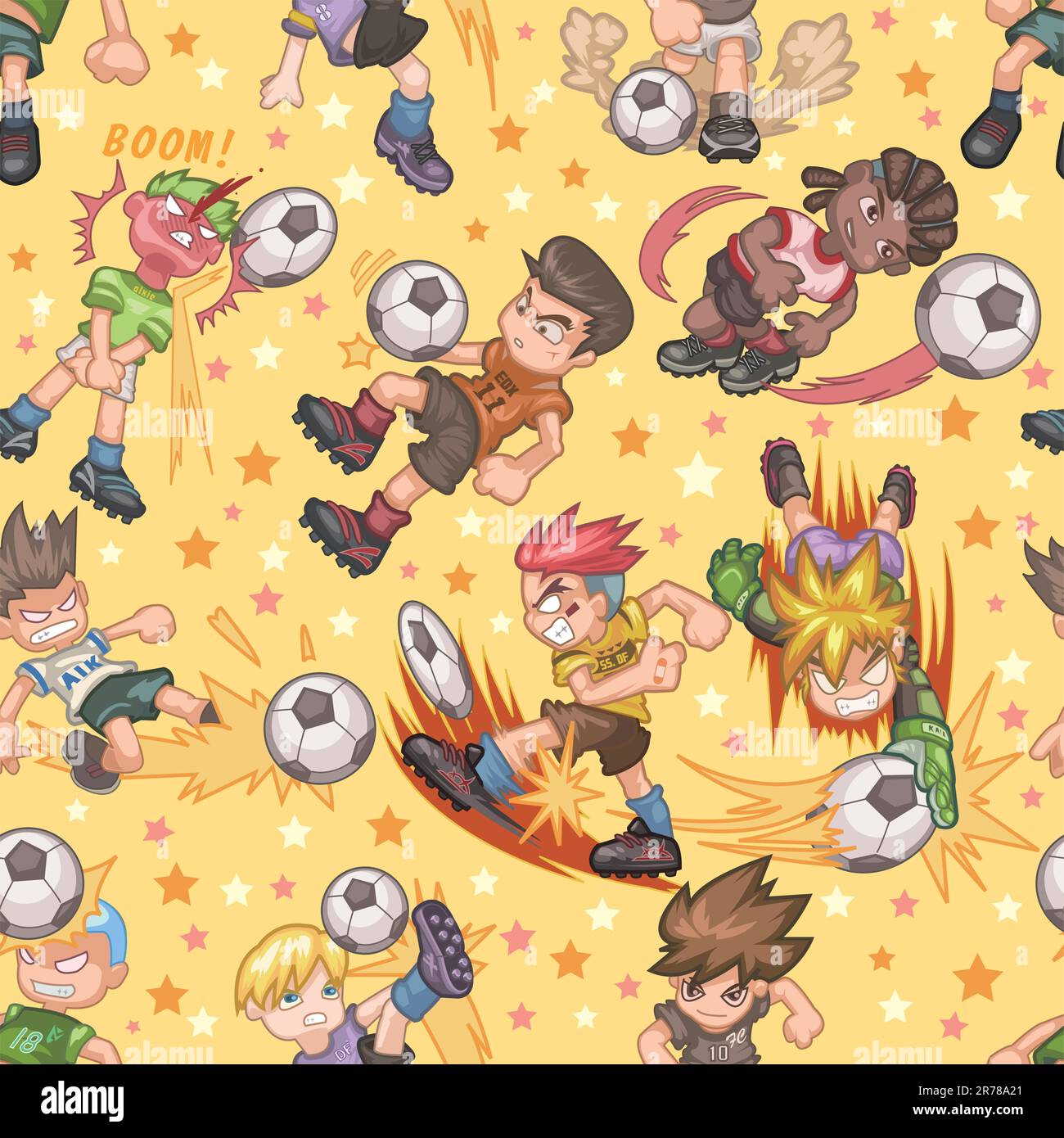 seamless soccer pattern Stock Vector Image & Art - Alamy