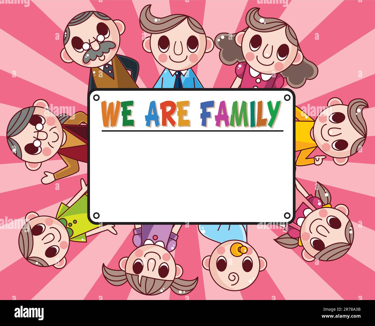 Birthday party girl and family Stock Vector Images - Alamy