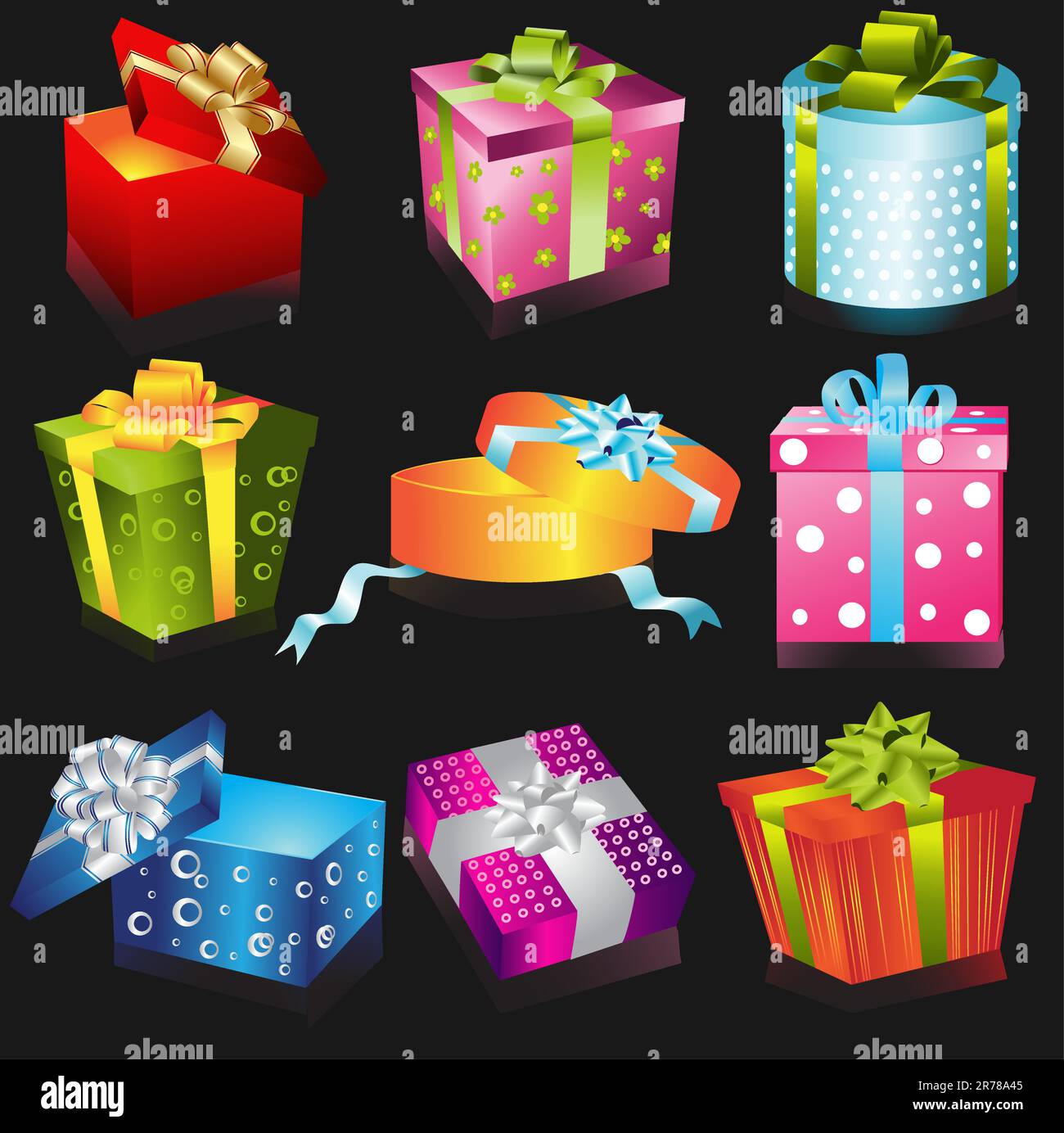 Different vector gifts illustration Stock Vector Image & Art - Alamy