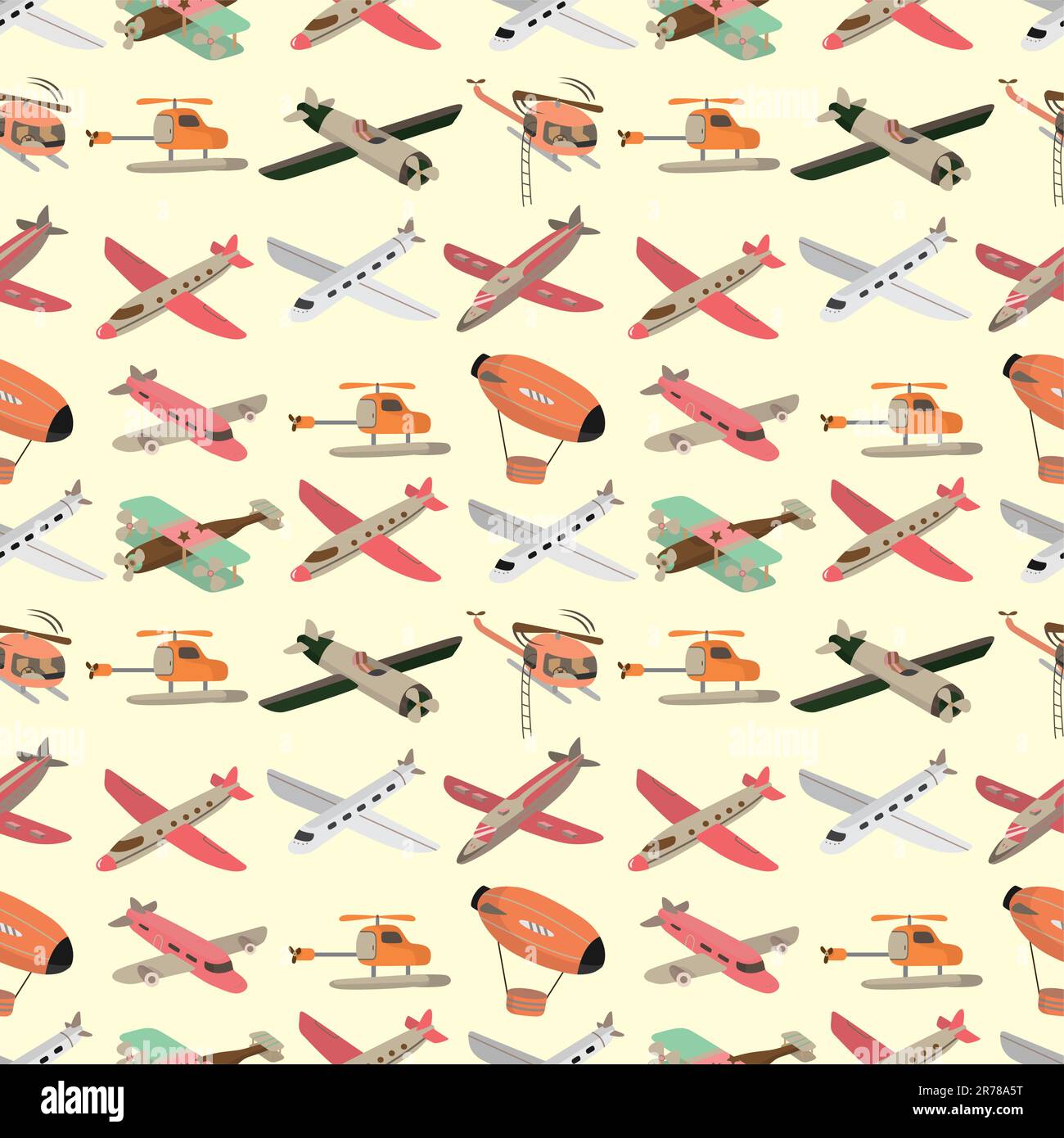 seamless airplane pattern Stock Vector Image & Art - Alamy