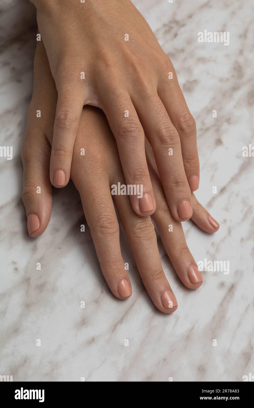 fingers with manicure and good hygiene, beauty and treatments ...
