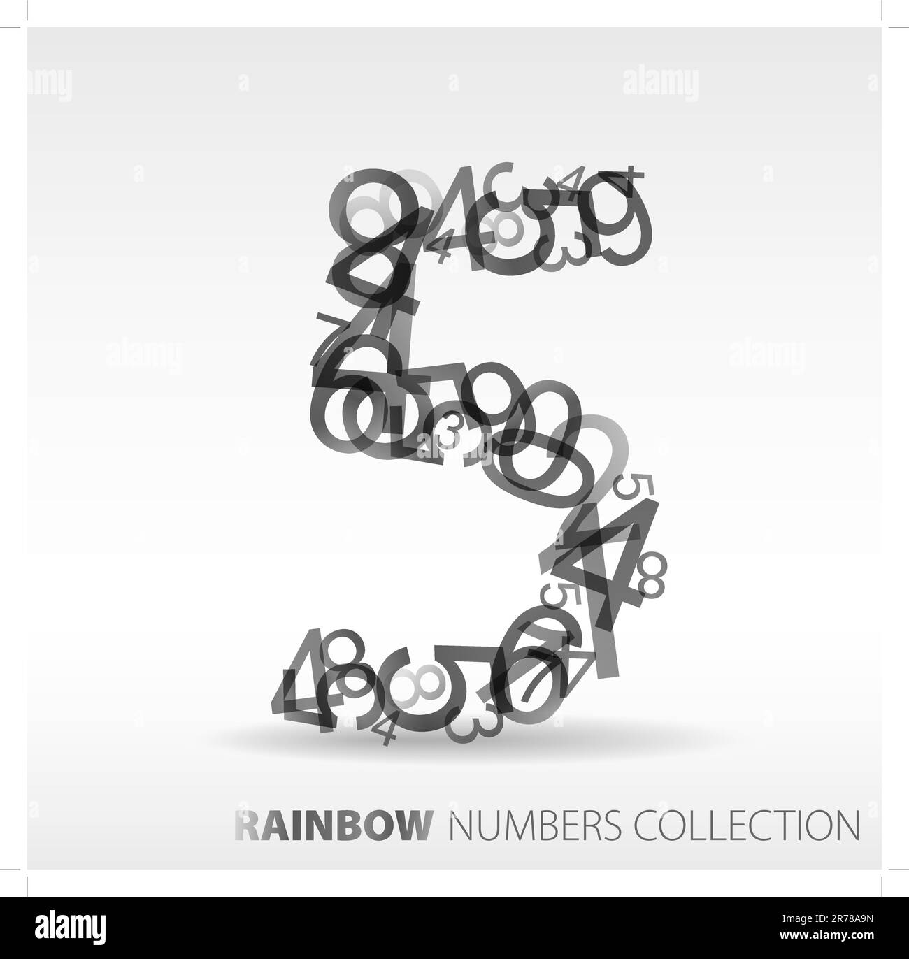 Number five made from various numbers - check my portfolio for other ...