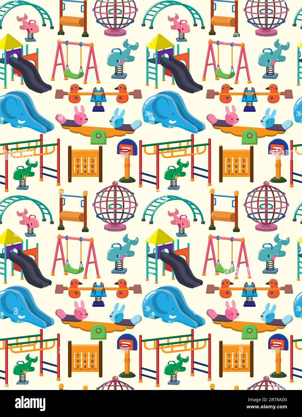 seamless park playground pattern Stock Vector Image & Art - Alamy