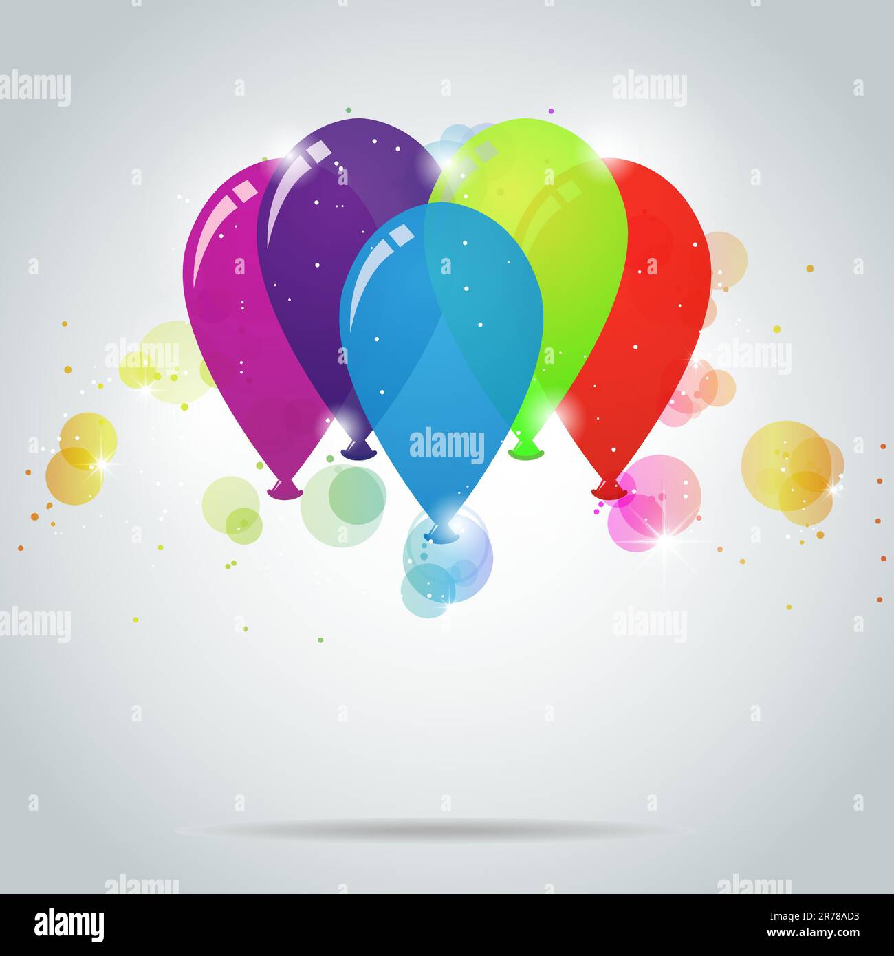 Different color balloons Stock Vector Images - Alamy