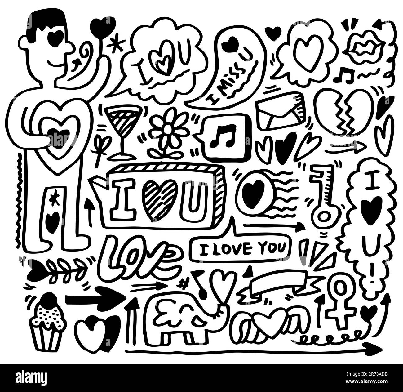 hand draw love element Stock Vector Image & Art - Alamy hand draw love element Stock Vector Image & Art - Alamy
