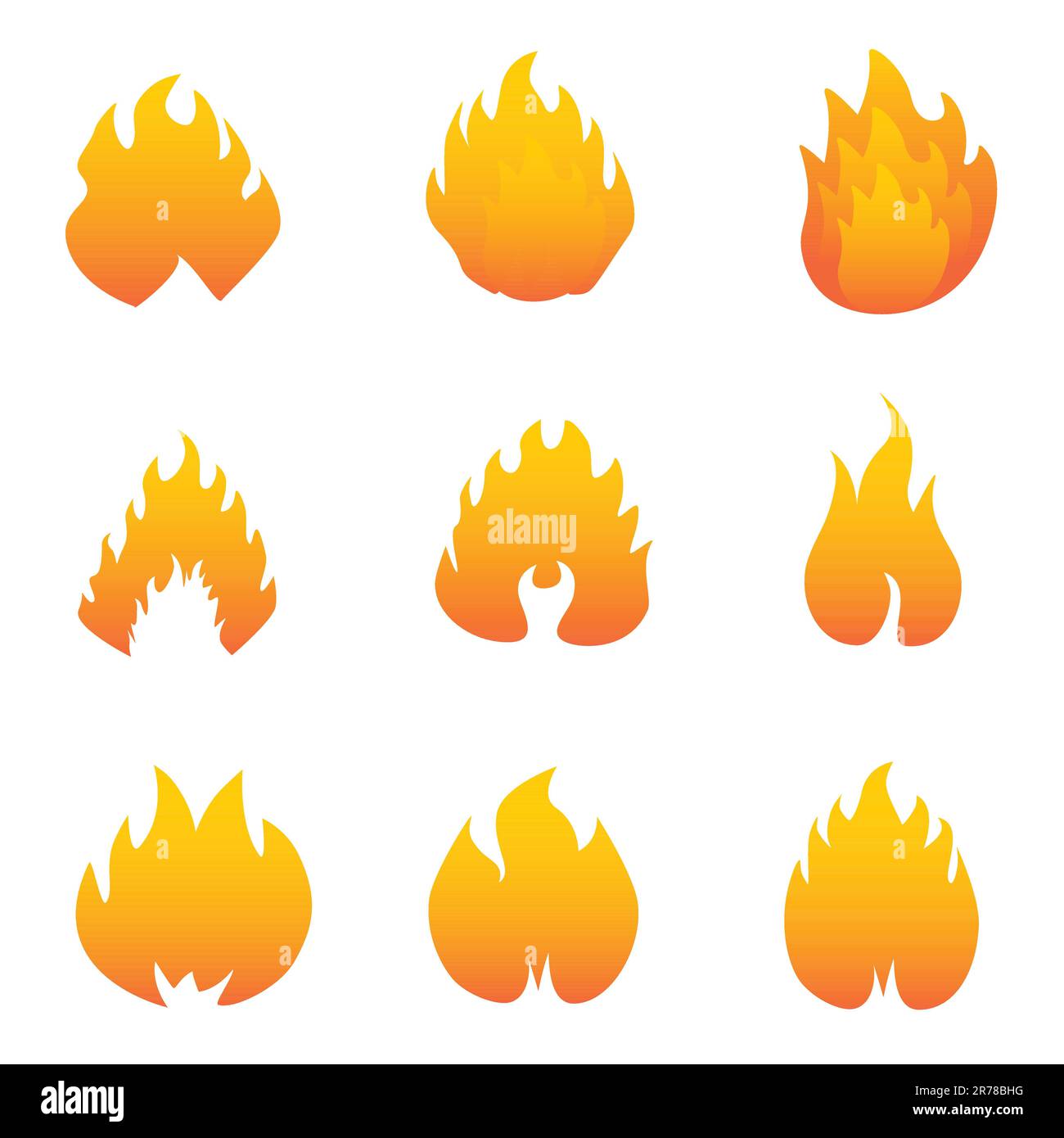 Flame and fire symbols and icons Stock Vector Image & Art - Alamy