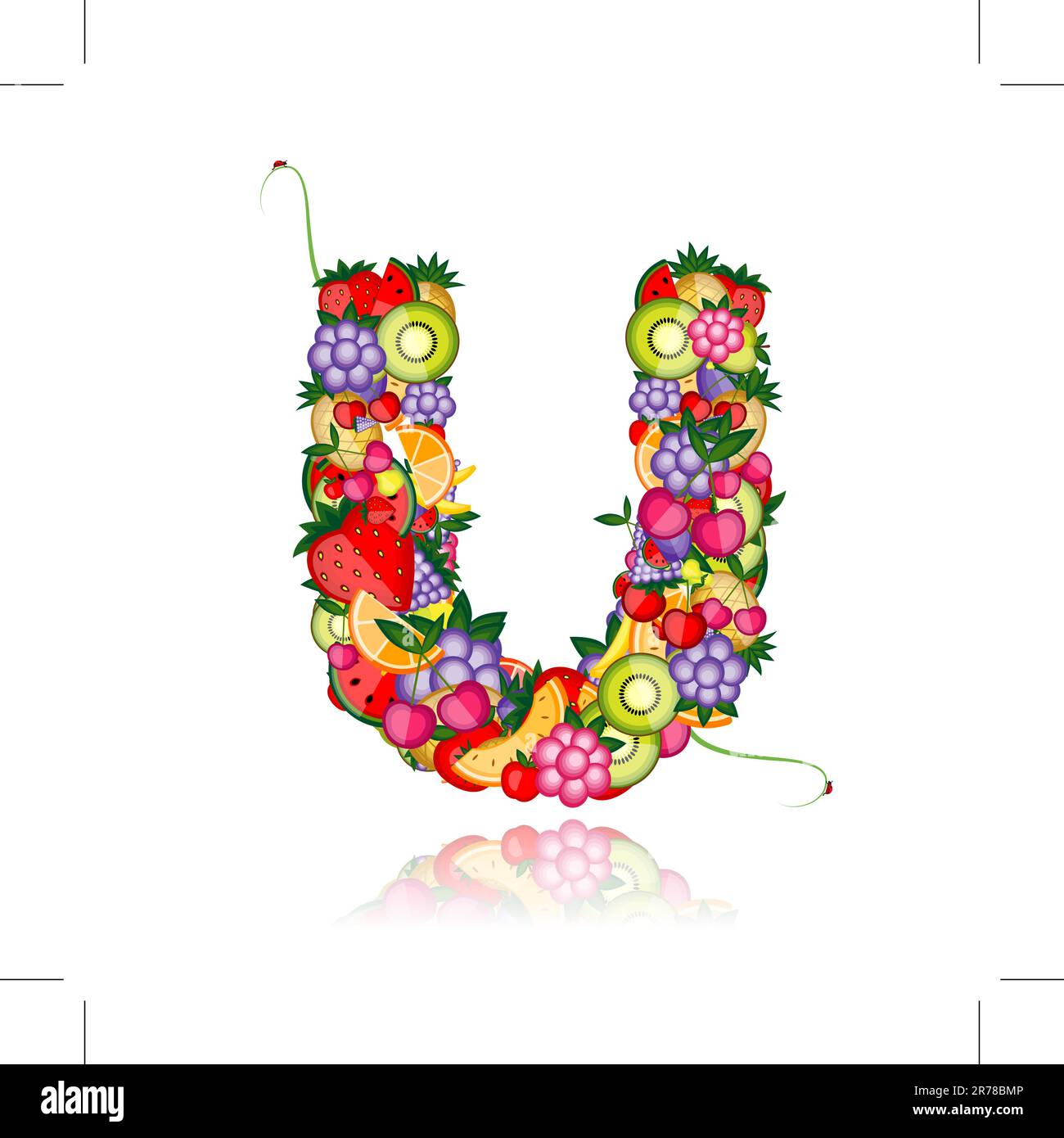 Fruit letter for your design. See others in my gallery Stock Vector ...