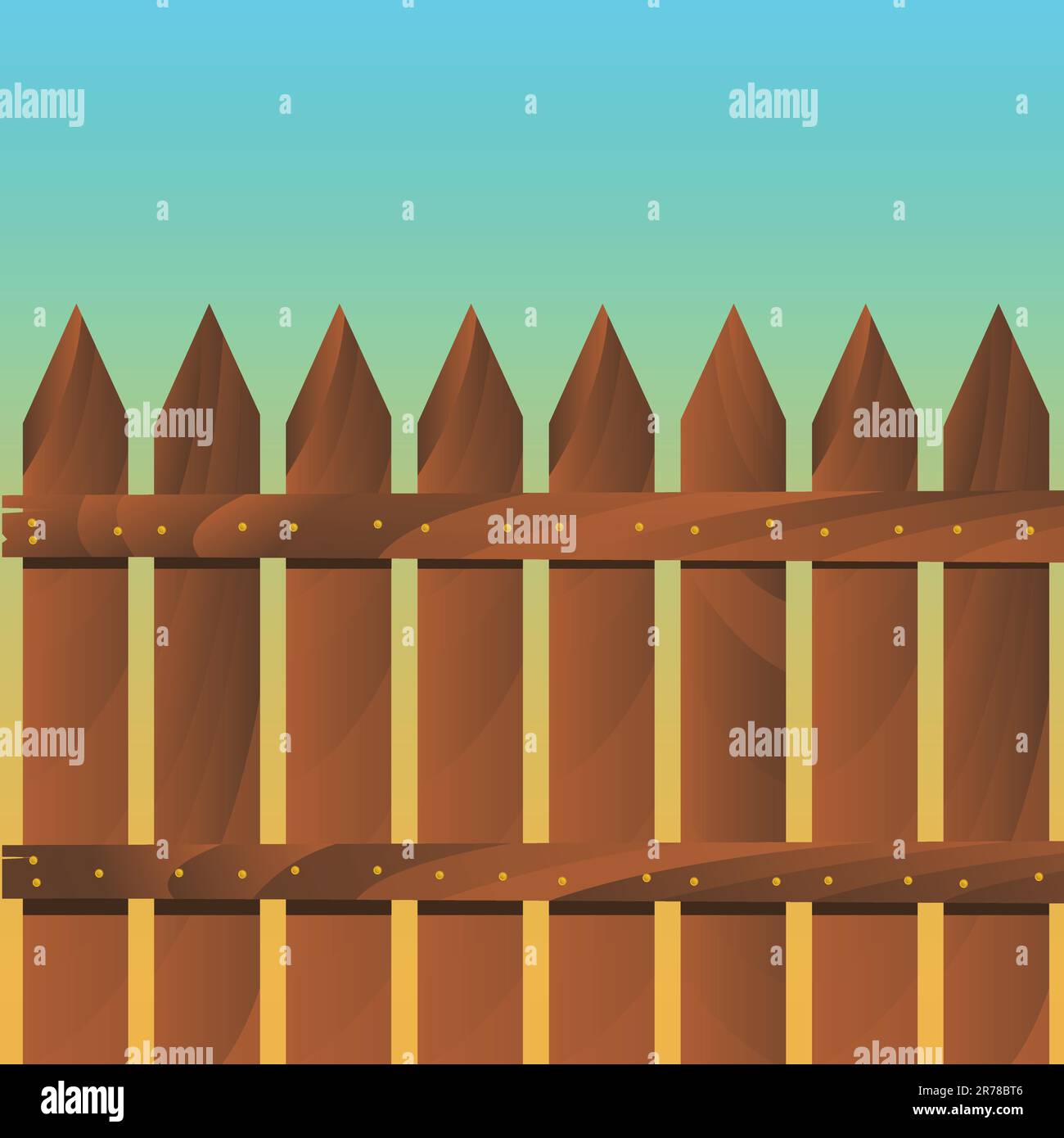 Fence tall grass Stock Vector Images - Alamy