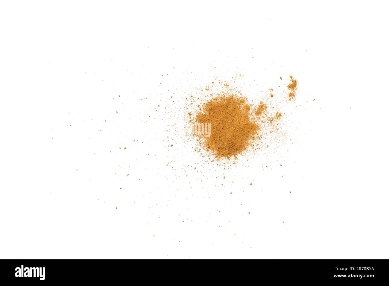 Brown dust scattered on white background, top view Stock Photo - Alamy