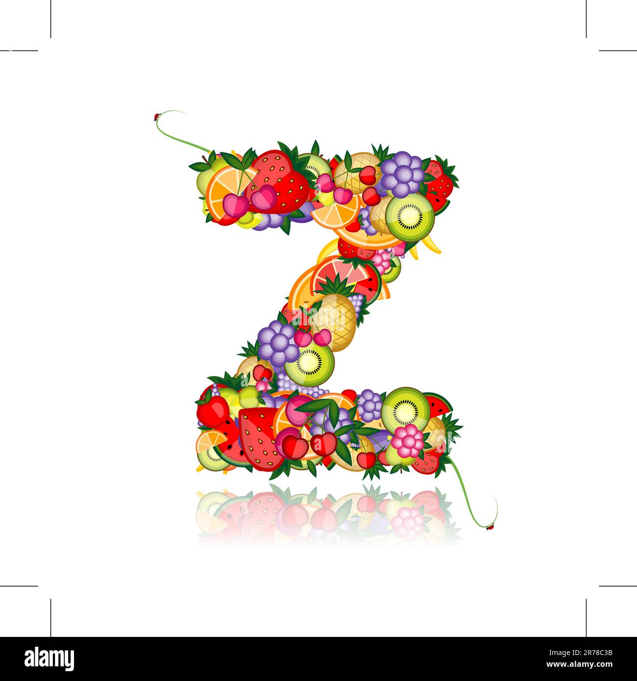 Fruit letter for your design. See others in my gallery Stock Vector ...