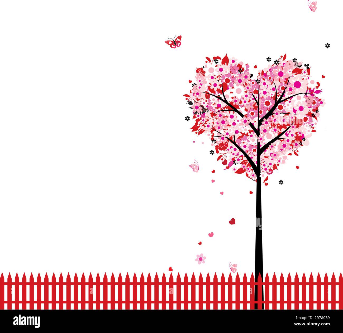 Heart tree design hi-res stock photography and images - Alamy