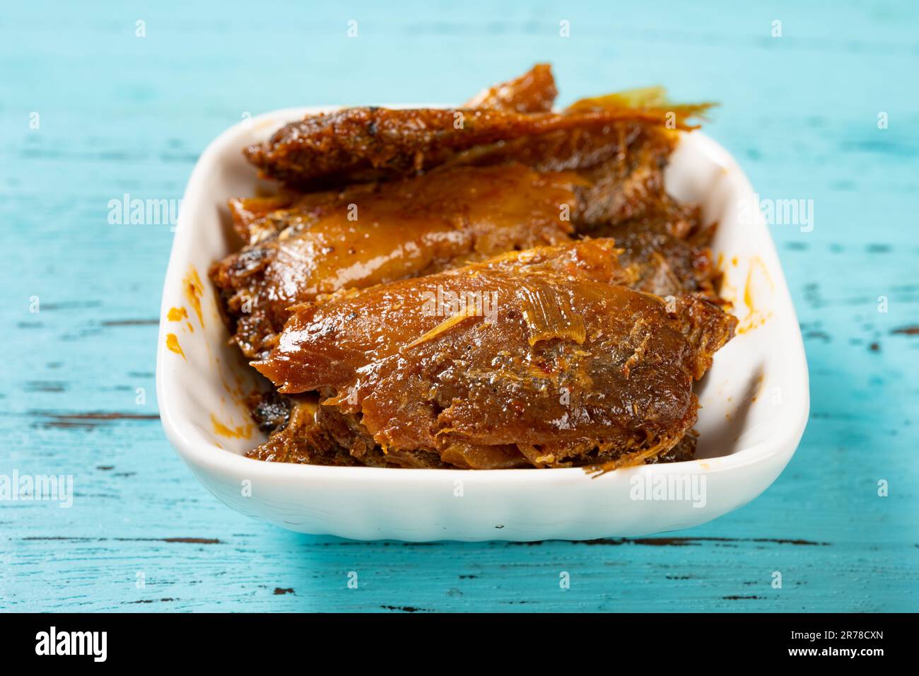 angle view dish of dried fish snack Stock Photo - Alamy