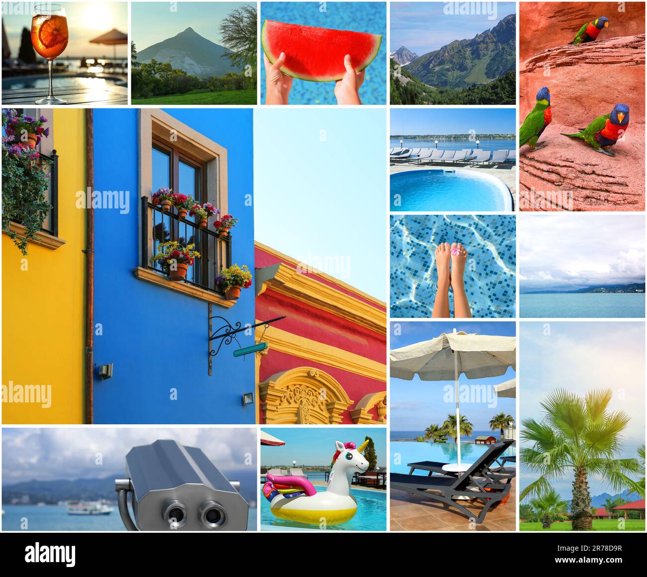 Photos of different places to travel, collage design Stock Photo - Alamy