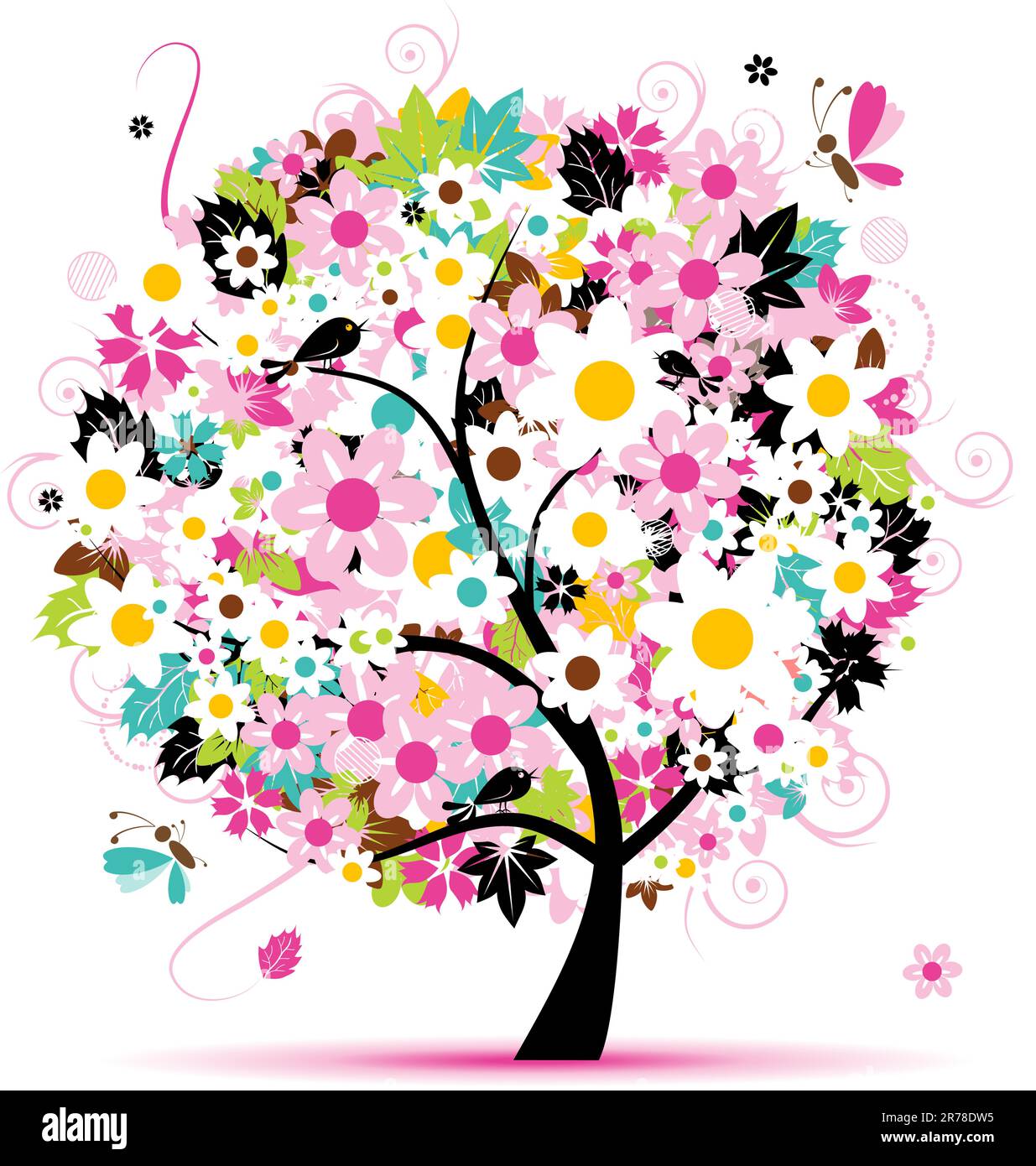 Summer floral tree hi-res stock photography and images - Alamy