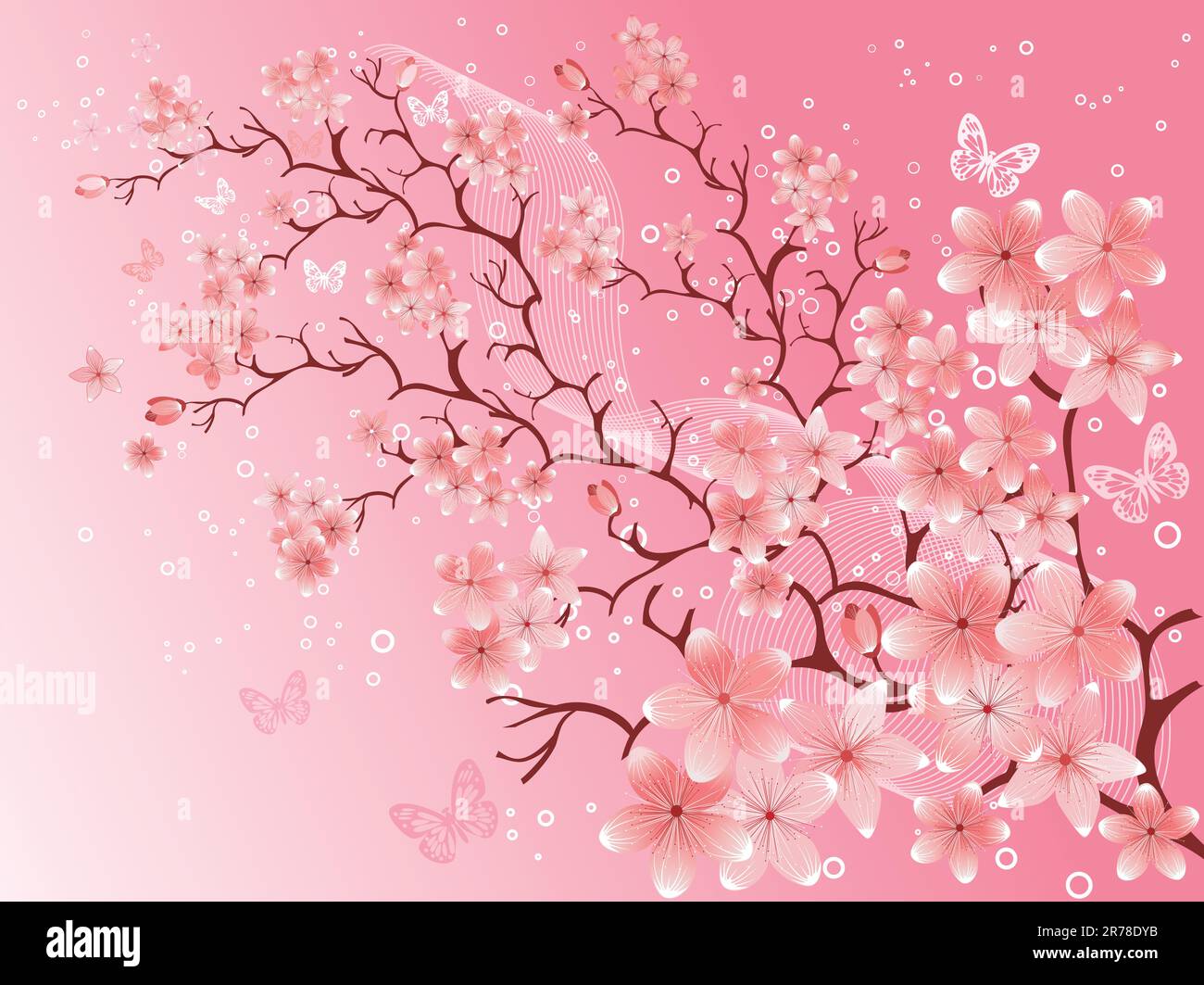 Cherry blossom vector hi-res stock photography and images - Alamy