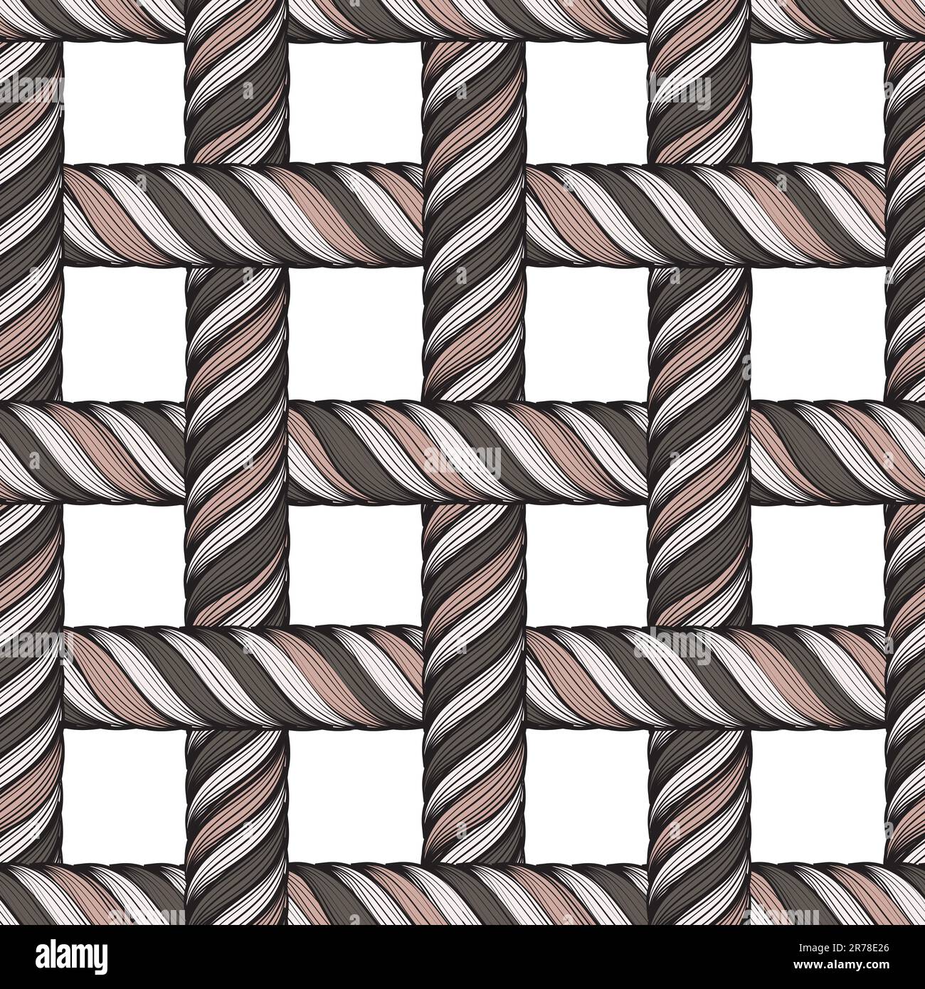 vector seamless detailed texture of beige and rose threads, clipping ...