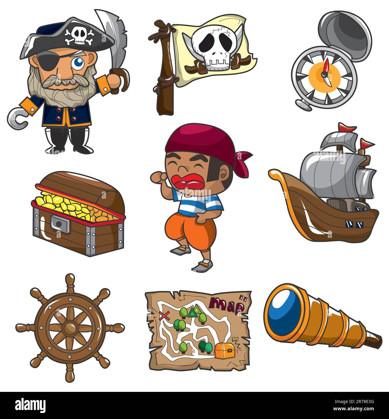 Cartoon Pirate Icon Stock Vector Image And Art Alamy