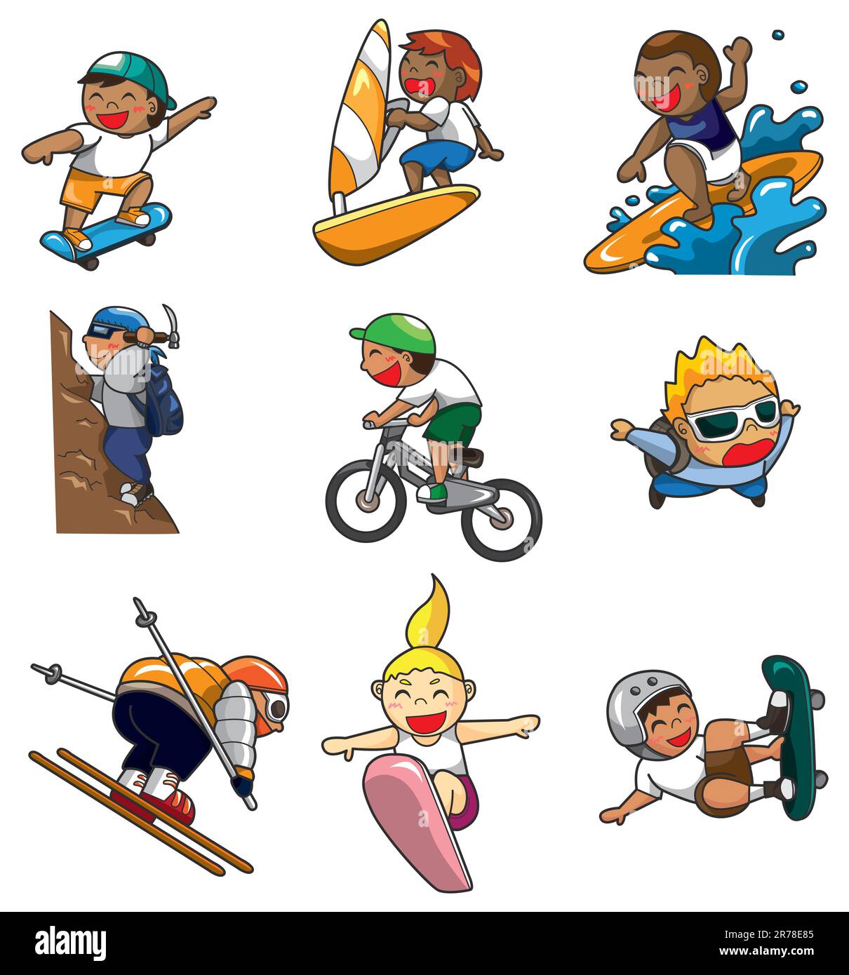 cartoon Extreme sport icon Stock Vector Image & Art - Alamy