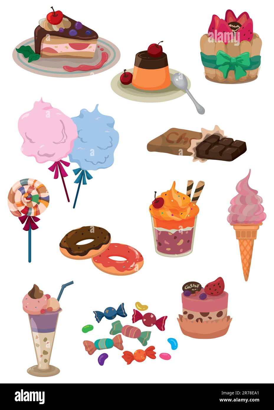 Happy chocolate cookie cartoon Cut Out Stock Images & Pictures - Alamy