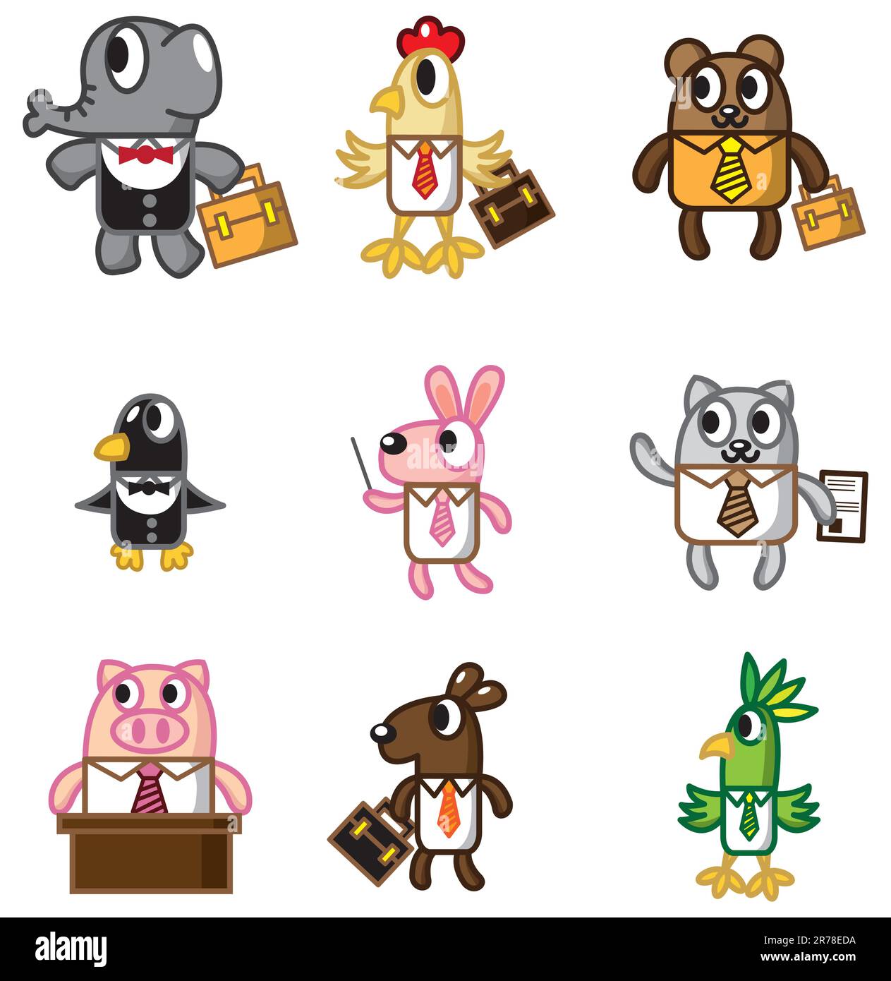cartoon animal worker icon Stock Vector Image & Art - Alamy