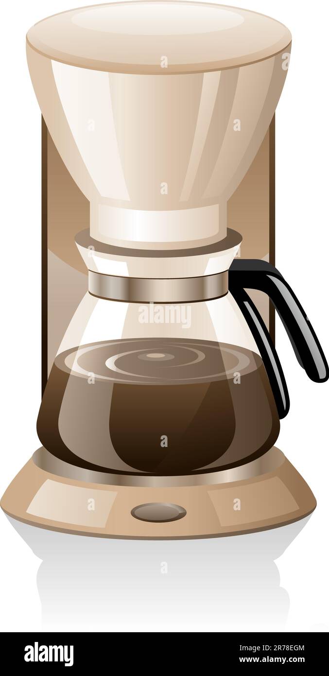 Coffee maker isolated on white background Stock Vector Image & Art - Alamy