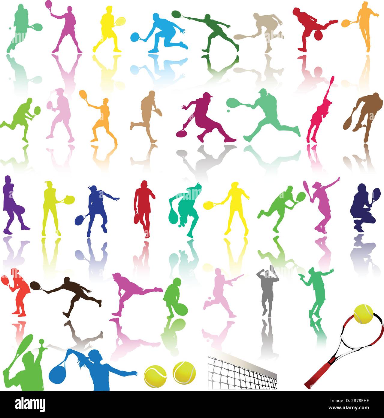 Tennis game female man Cut Out Stock Images & Pictures - Alamy