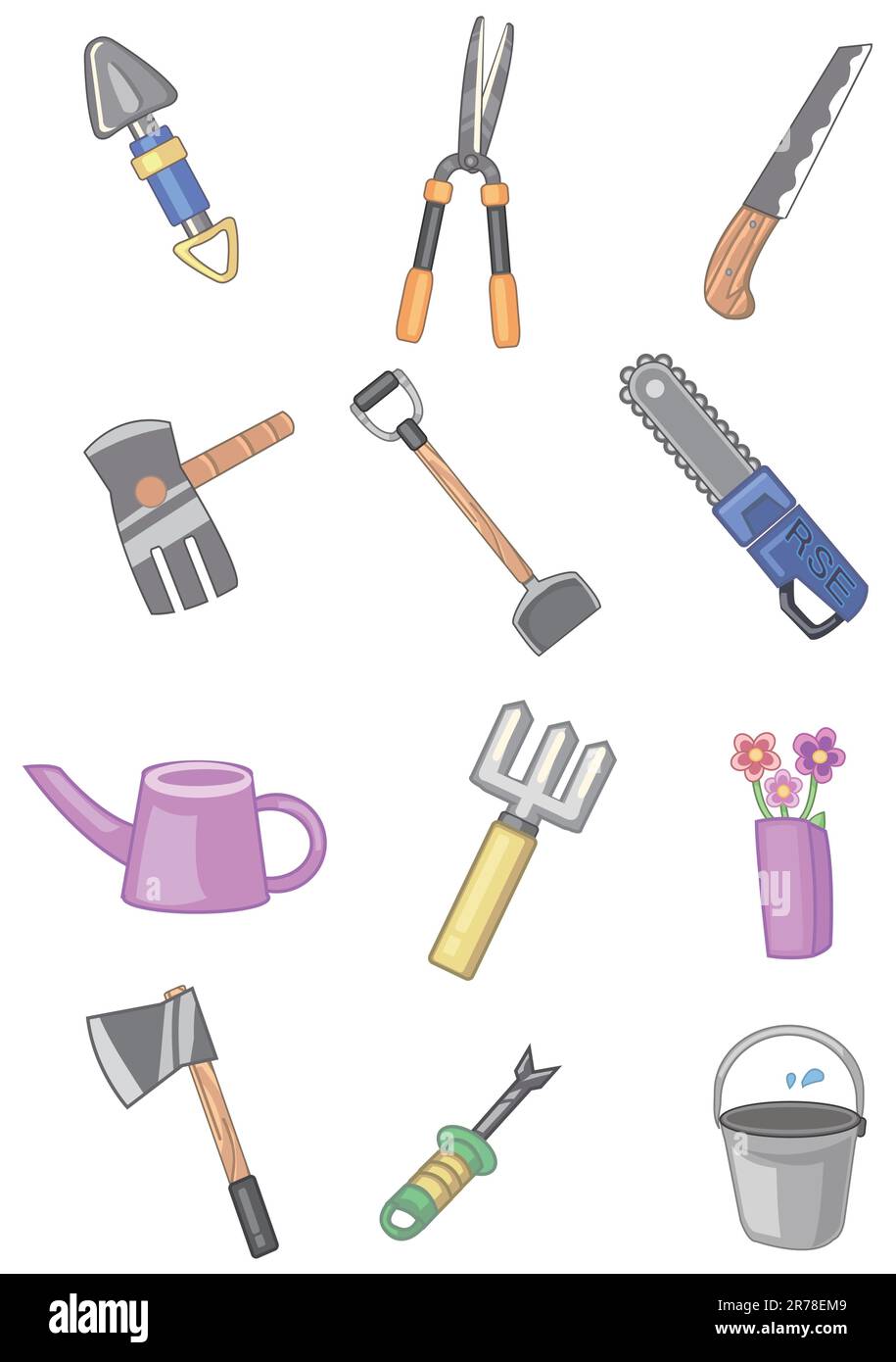 Set earth cartoon style Stock Vector Images - Alamy