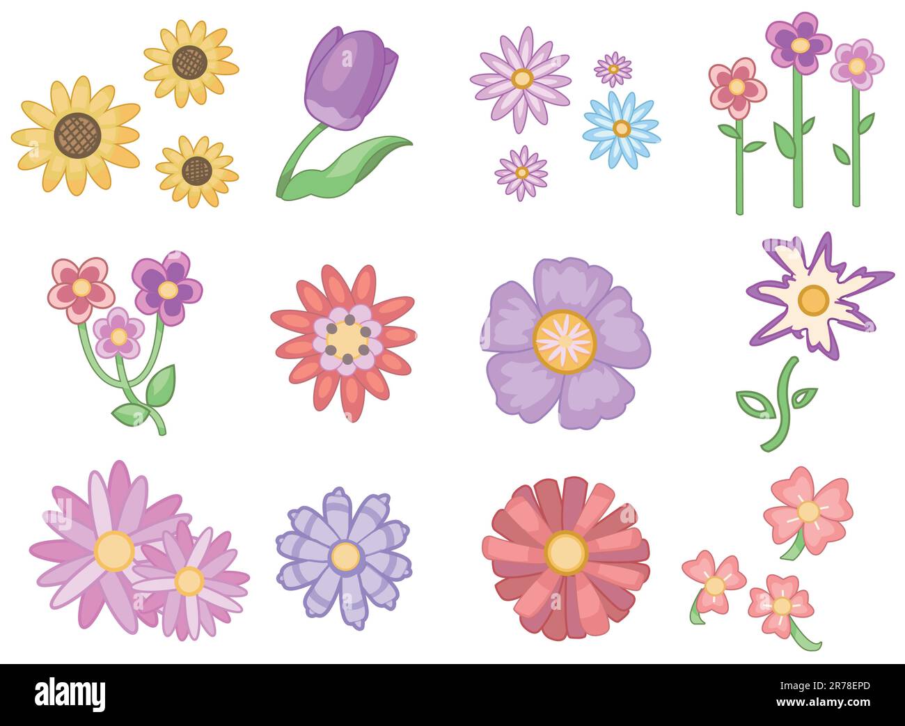 Hibiscus cartoon Cut Out Stock Images & Pictures - Alamy