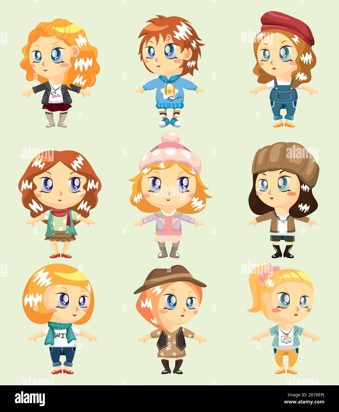 cartoon pretty girl icon Stock Vector Image & Art - Alamy