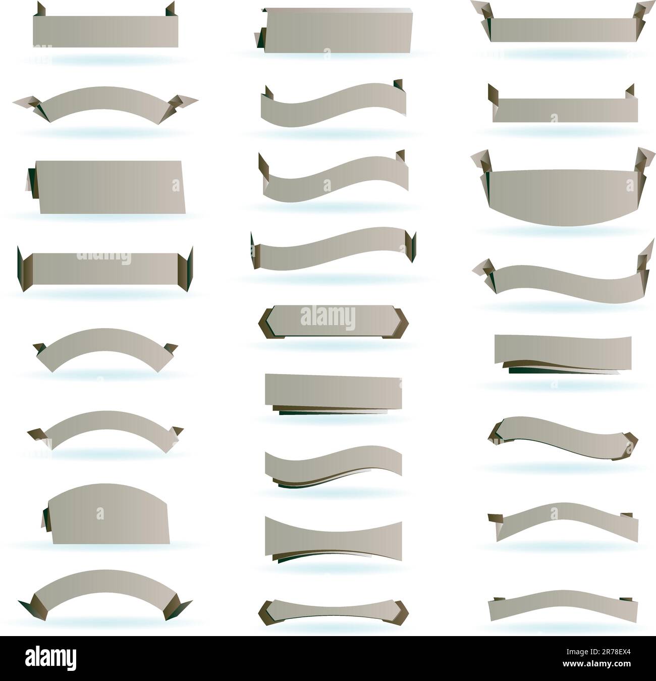 set of design elements banners ribbons vector Stock Vector Image & Art ...