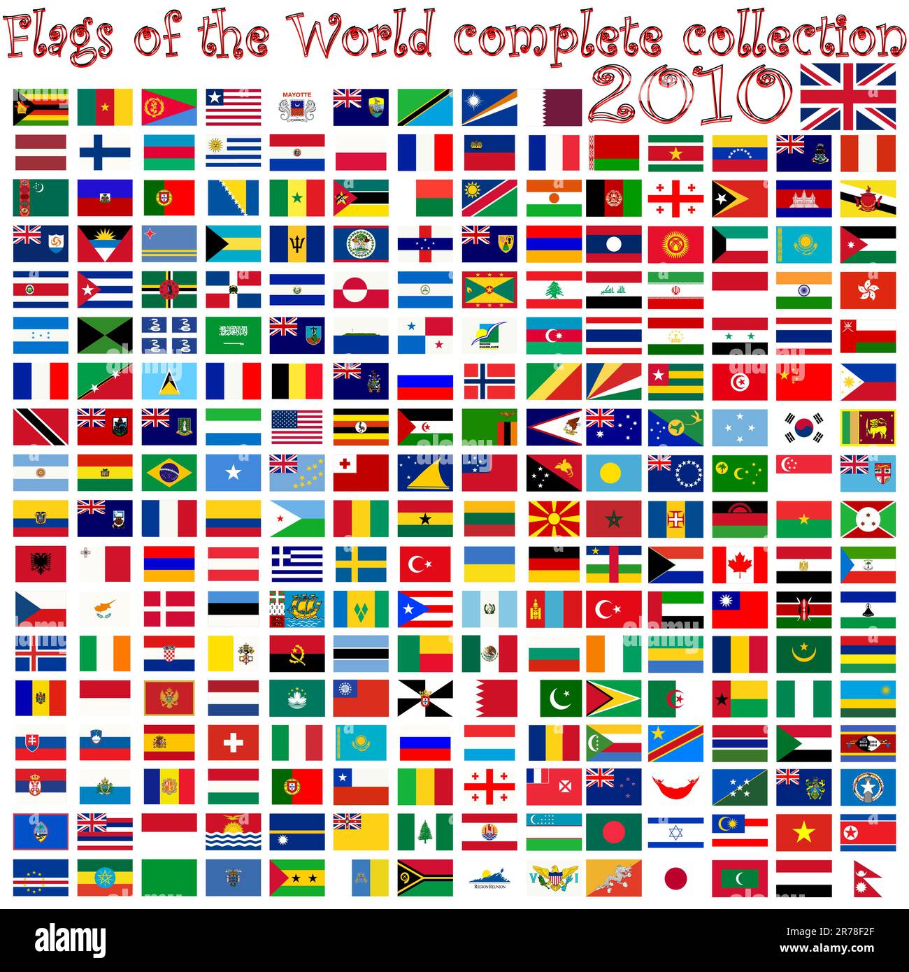flags of the world against white background, abstract vector art ...