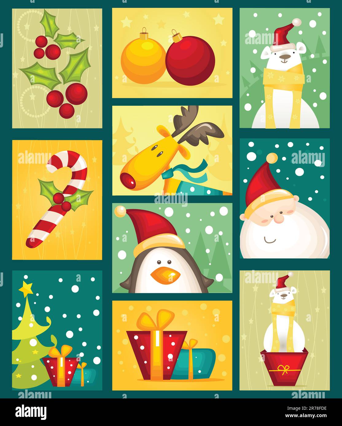 Collection of Christmas cards, vector illustration Stock Vector Image ... Collection of Christmas cards, vector illustration Stock Vector Image ...