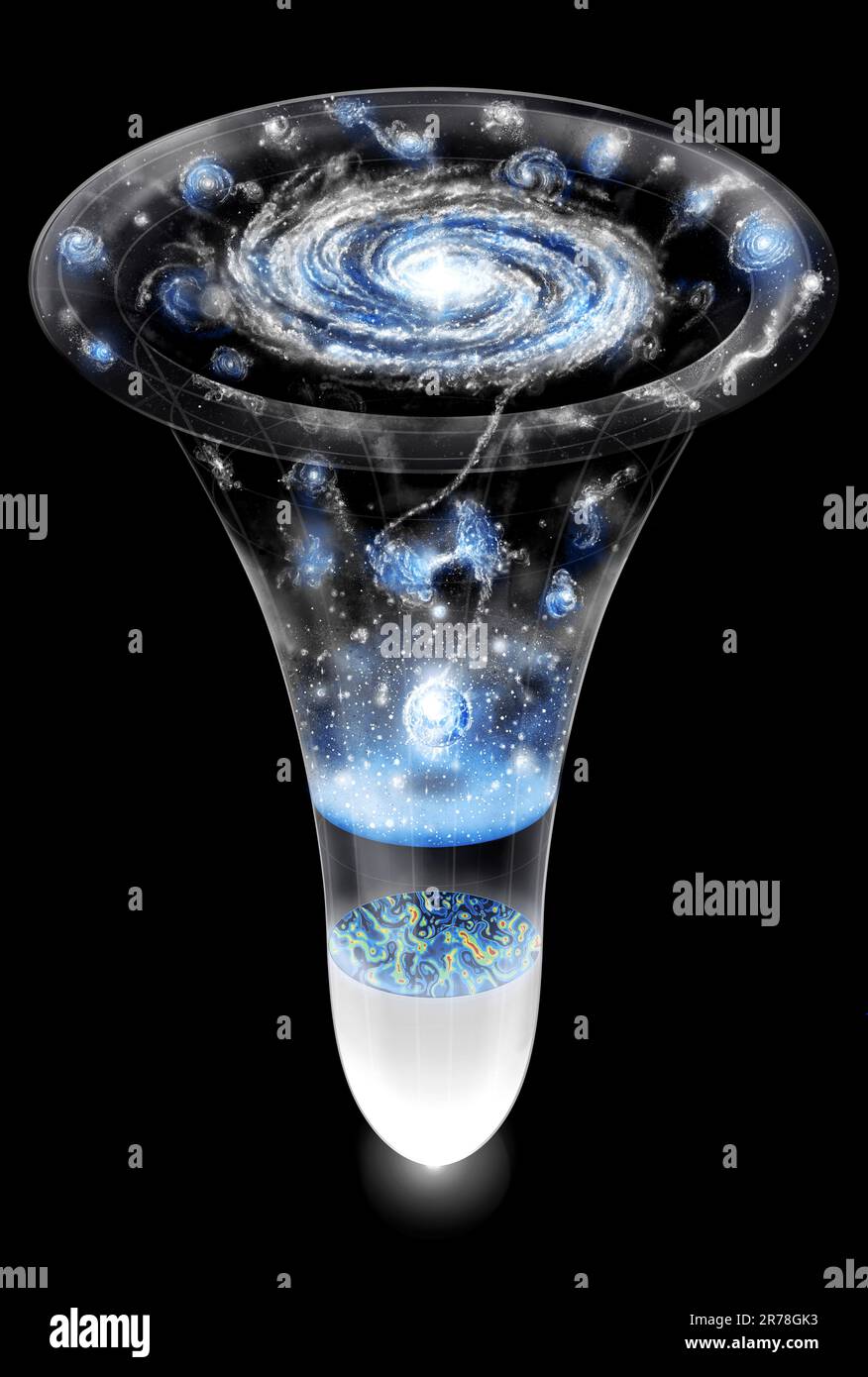 Conceptual illustration showing the early stages of the Universe Stock ...