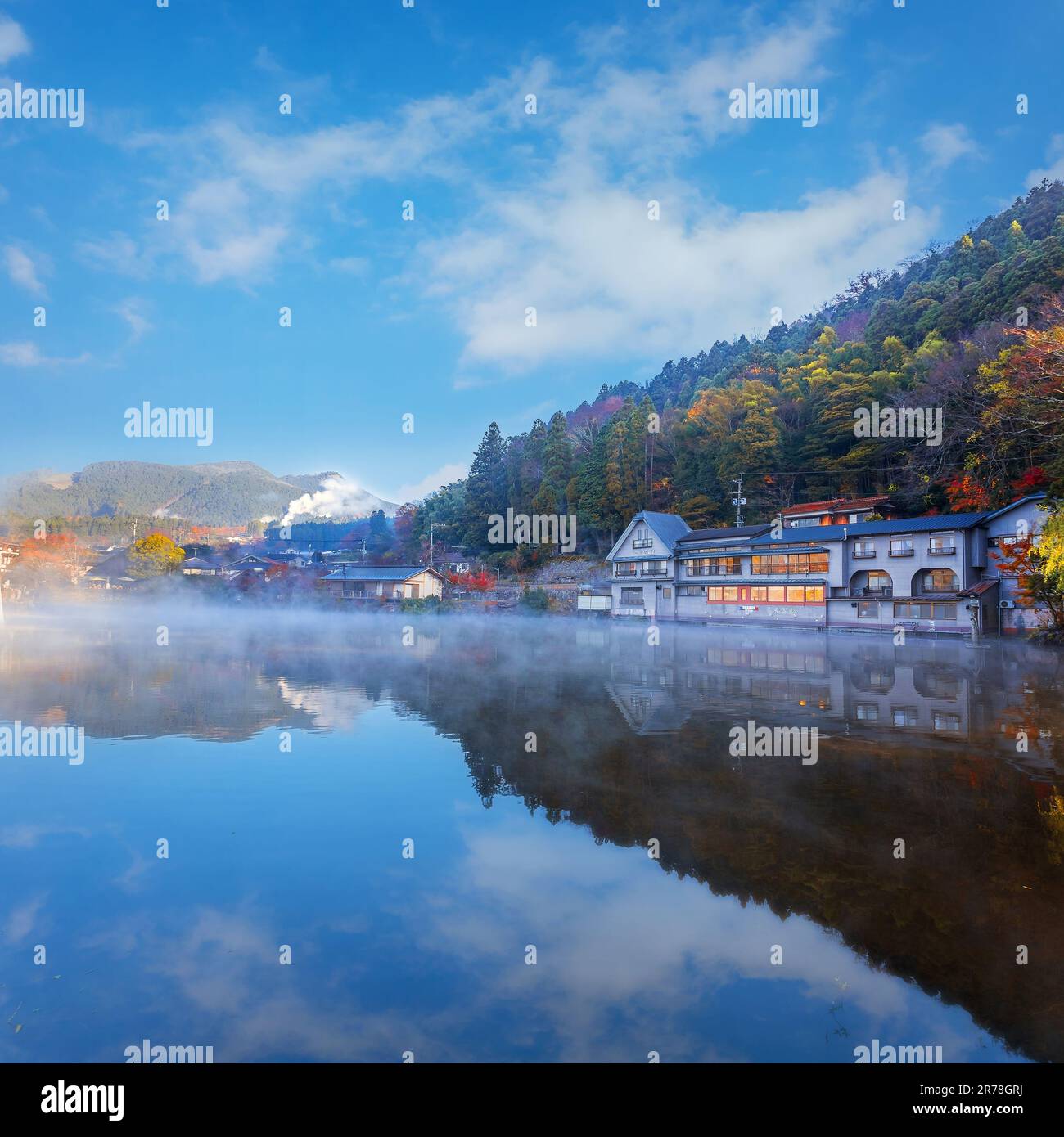 Yufuin, Japan - Nov 27 2022: Lake Kinrin is one of the representative ...