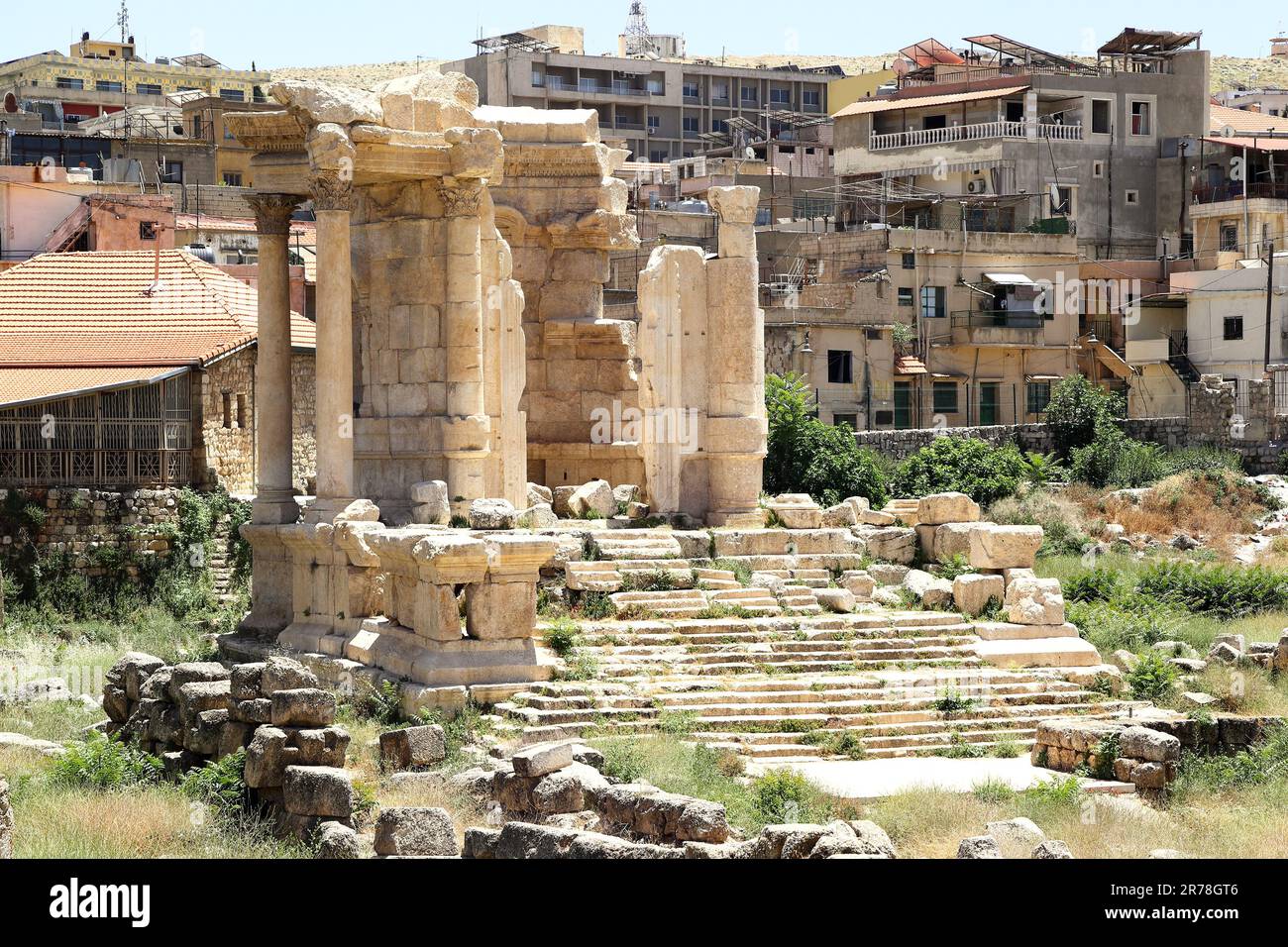 Baalbek , Lebanon: Old, older, oldest. Roman ruins and the modern city ...