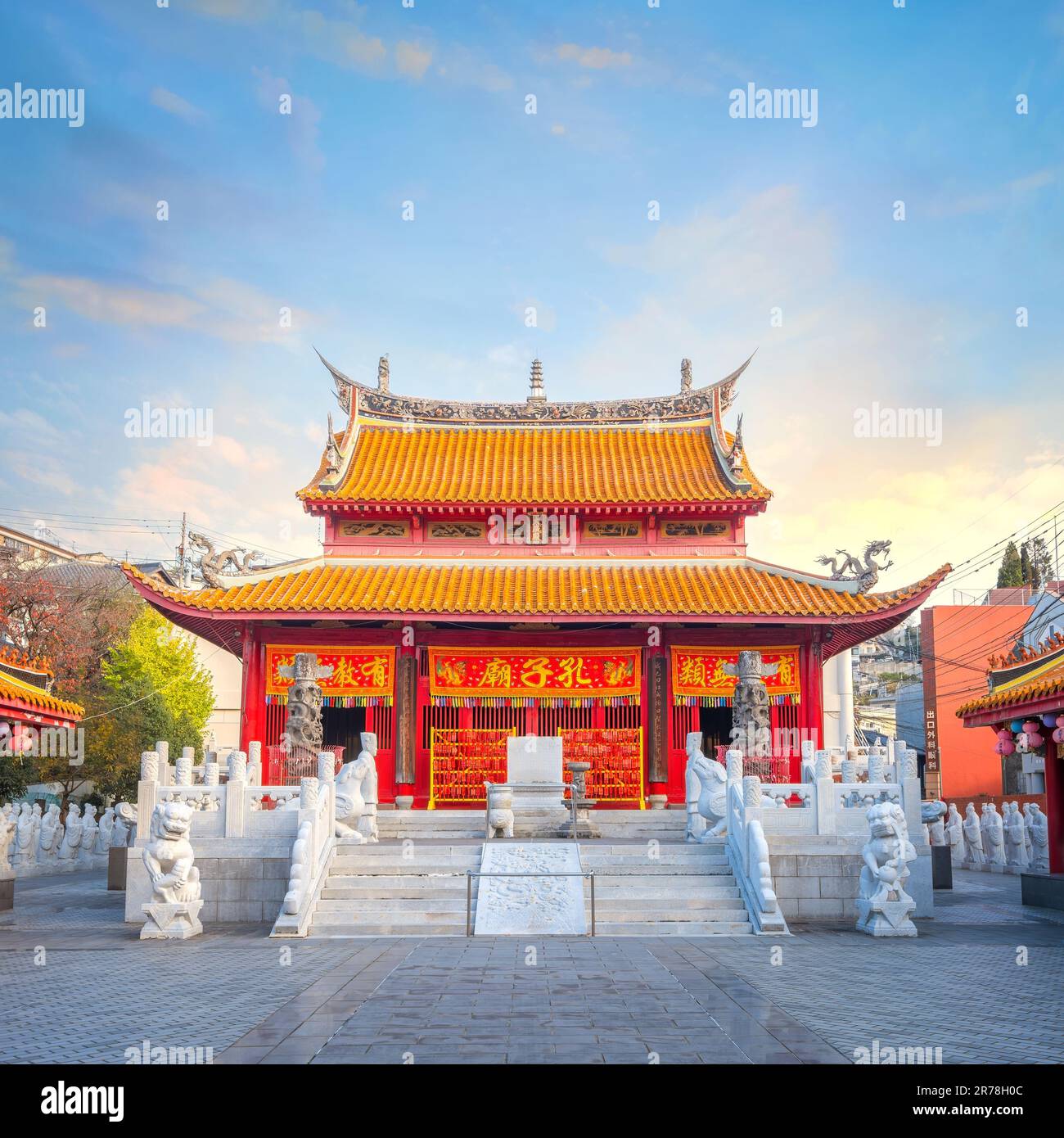 Nagasaki, Japan - Nov 28 2022: Confucius Shrine (Koshi-byo) built in ...
