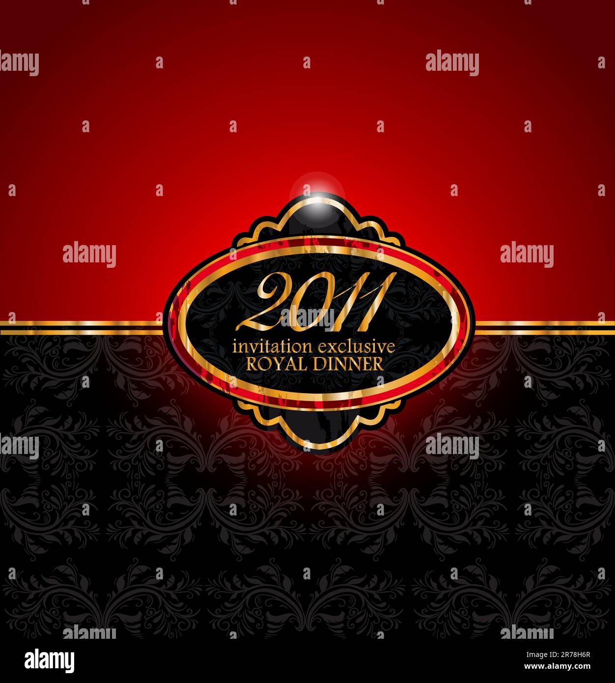 Royal Dinner Invitation Flyer for 2011 New Year Event Stock Vector ...