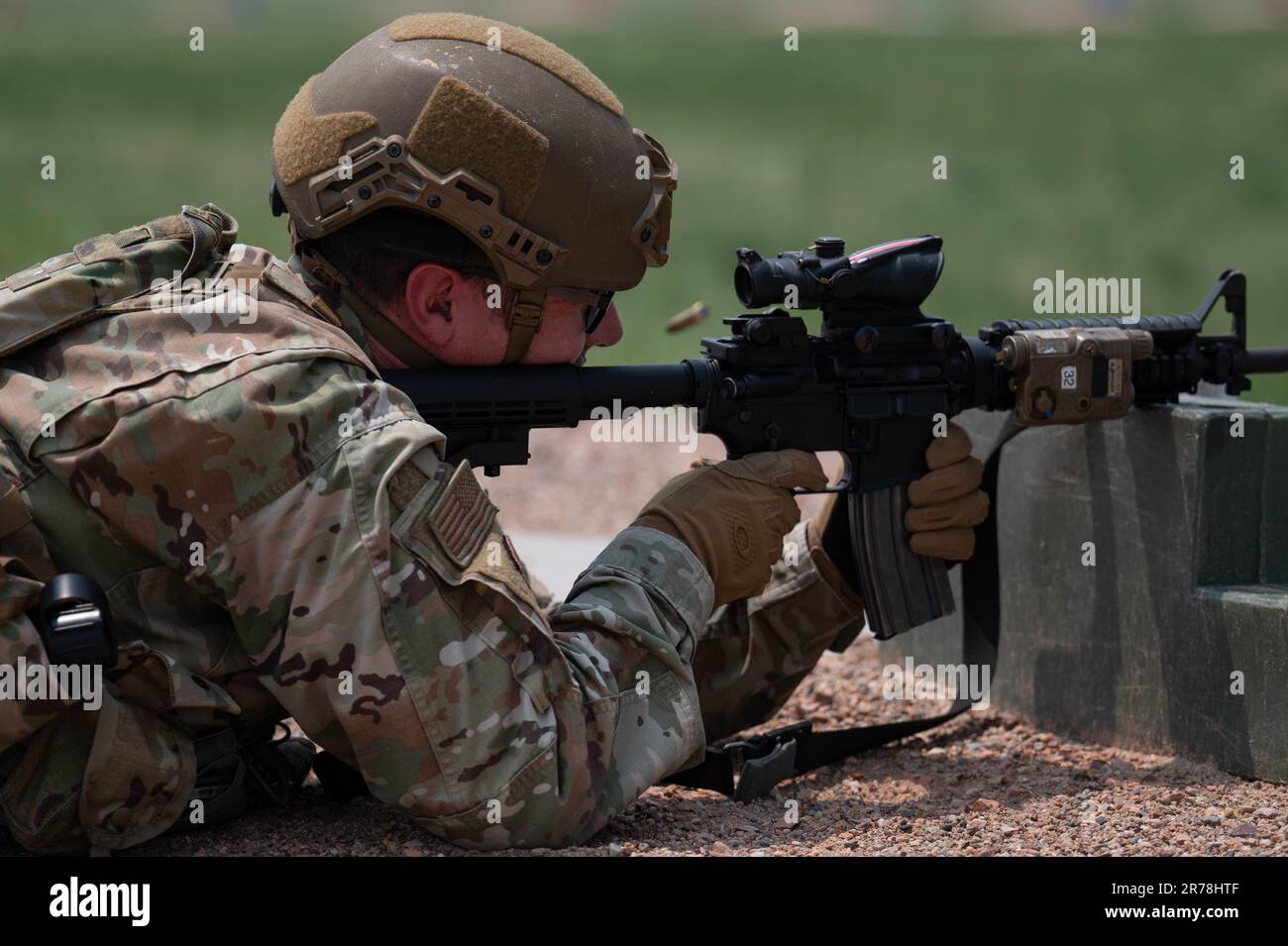 A 790th Missile Security Forces Squadron Airmen participates in close ...